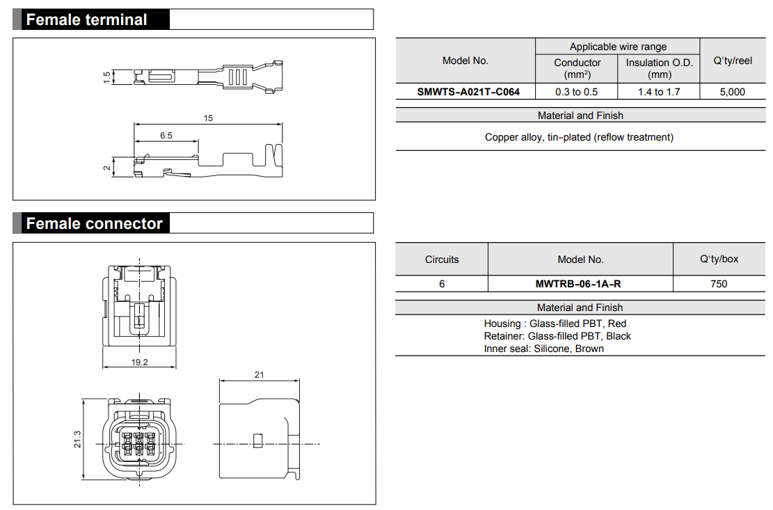 MWT Series OBDII Connection System - JST Automotive Connectors | Mouser