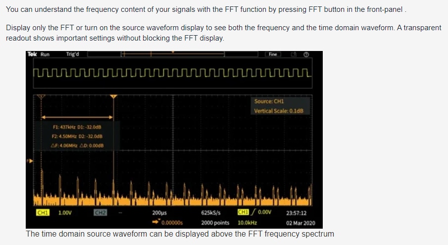 TBS1000C Digital Storage Oscilloscopes - Tektronix | Mouser