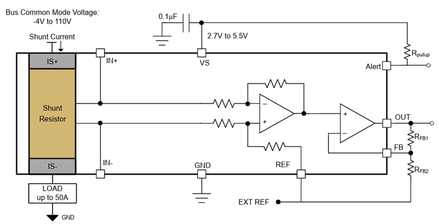 Amplificateur de détection de courant INA791A - TI | Mouser